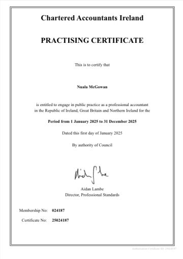 Chartered Accountants need a Practising Certificate - McGowan ...